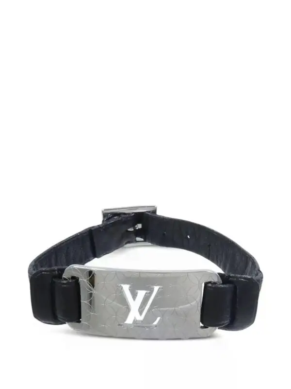 LOUIS VUITTON Leather Bracelet - Silver