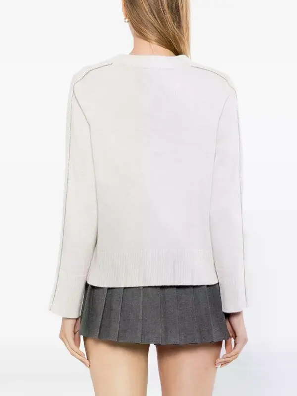 N.peal Metal-trim Round-neck Sweater