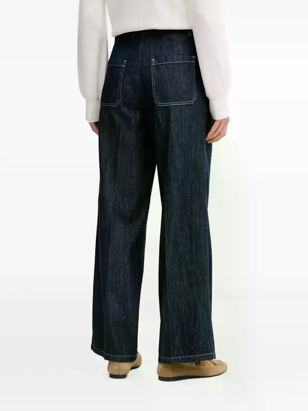 MARC AUREL Pleated Wide-leg Jeans