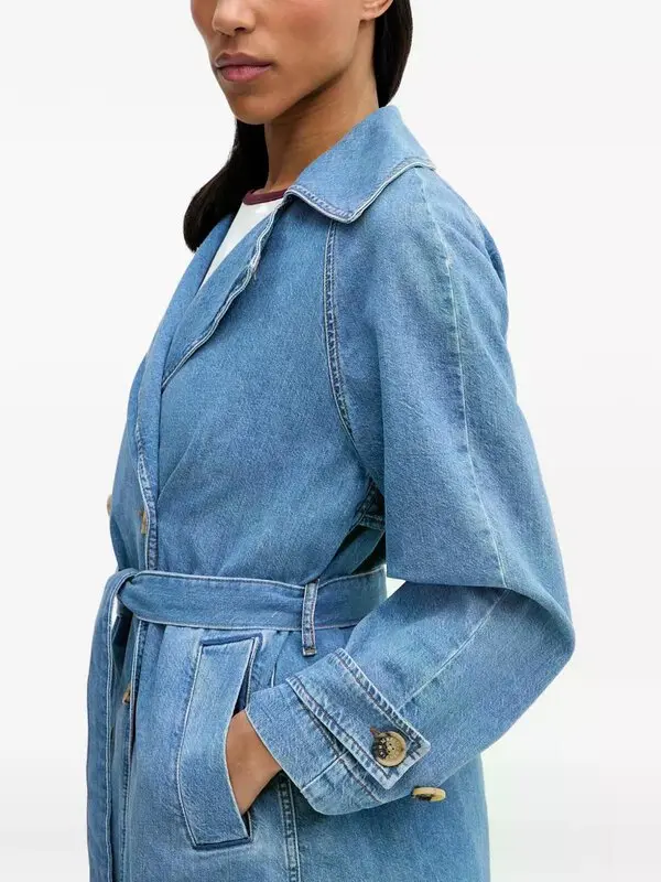 Marc O'polo Double-breasted Belted Trench Coat - Blue