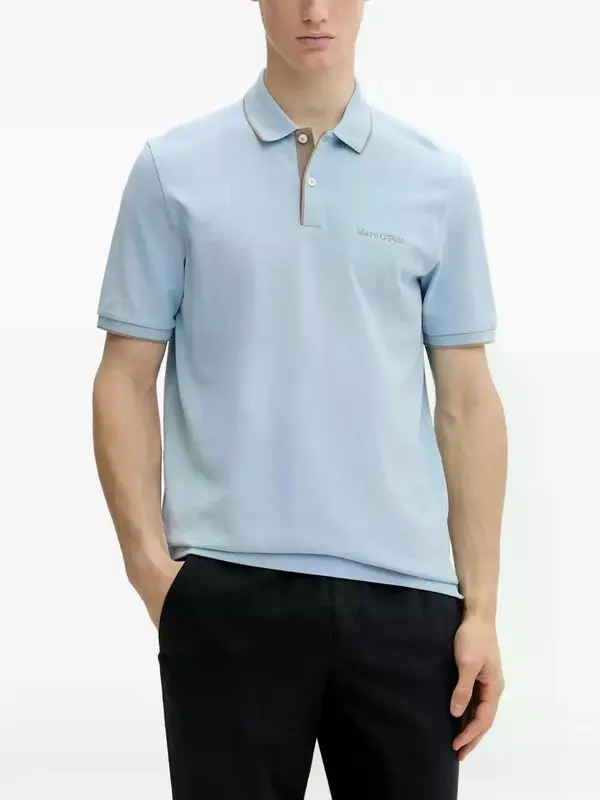 Marc O'polo Logo-embroidered Tipped Polo Shirt