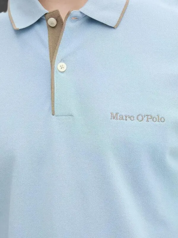 Marc O'polo Logo-embroidered Tipped Polo Shirt