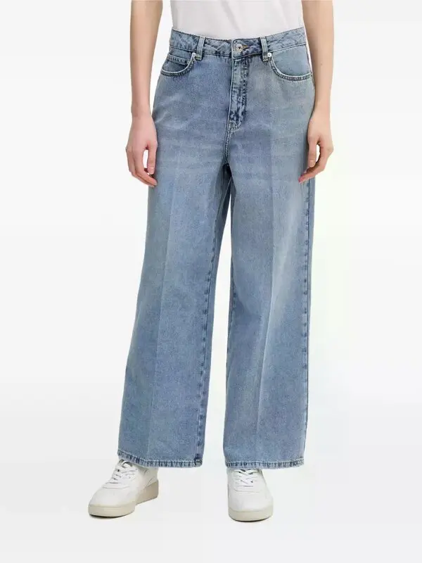MARC AUREL Pressed-crease Wide-leg Jeans