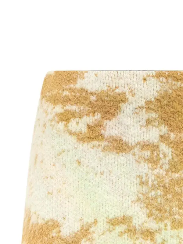 LANEUS Jacquard-knit Mini Skirt