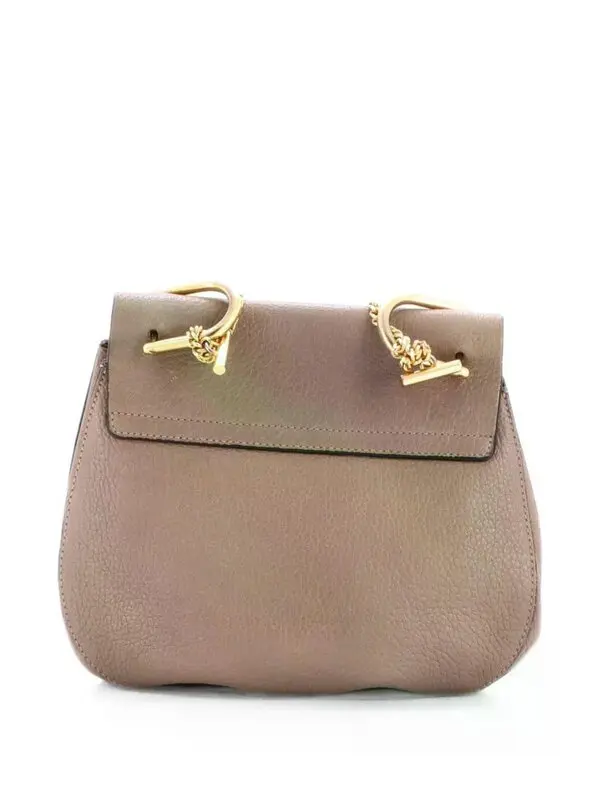 Chloé Drew Leather Small Crossbody Bag - Grey