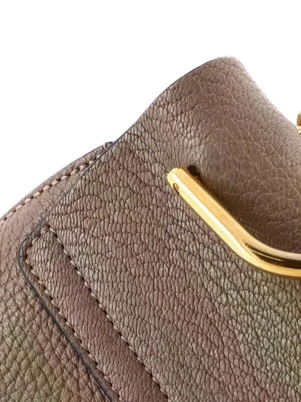 Chloé Drew Leather Small Crossbody Bag - Grey