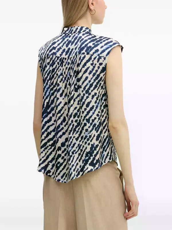 MARC AUREL Abstract-print Sleeveless Shirt