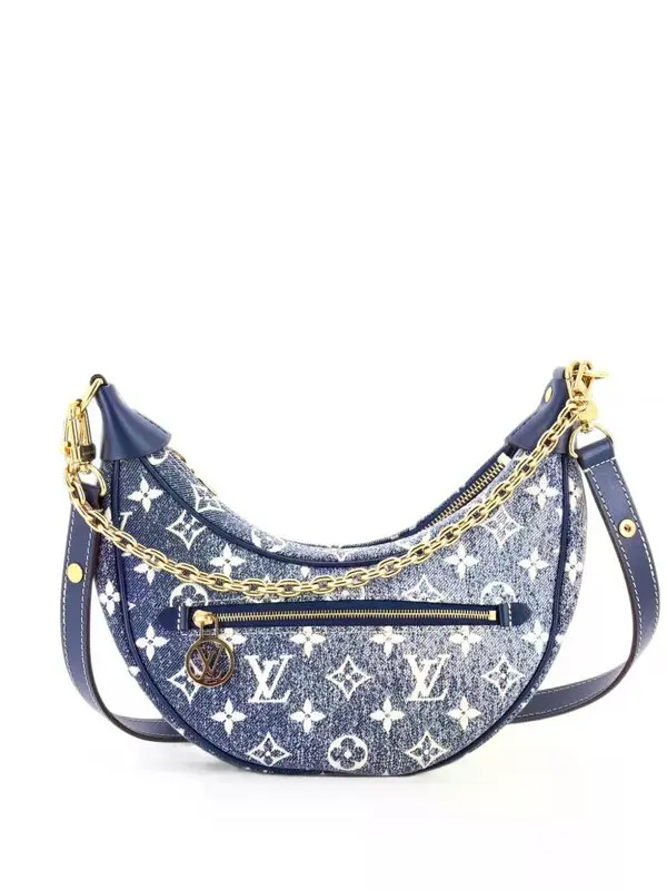 LOUIS VUITTON Loop Handbag Monogram Jacquard Denim Hobo Bag