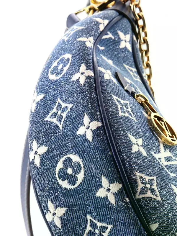 LOUIS VUITTON Loop Handbag Monogram Jacquard Denim Hobo Bag