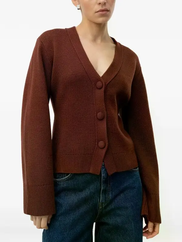 Hugo Wool-blend Cardigan With Logo Rivet