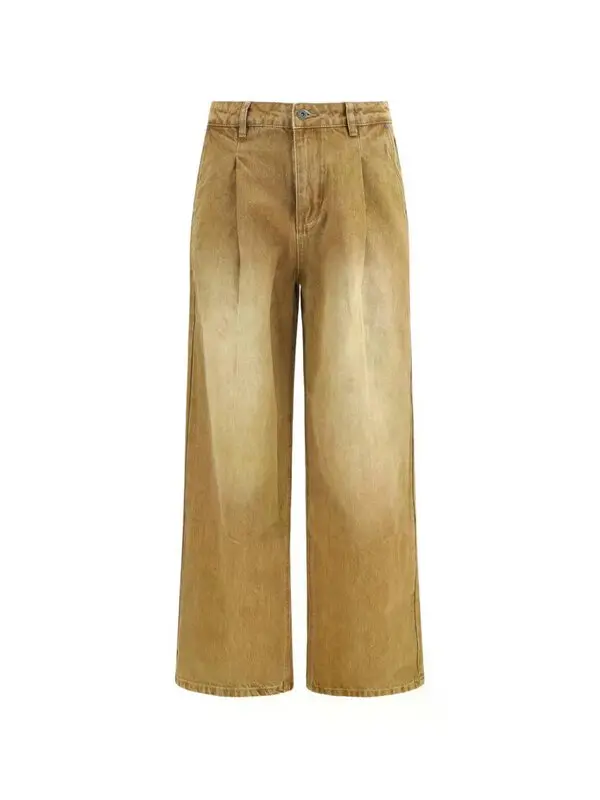 FOUND Wide-leg Pleated Jeans