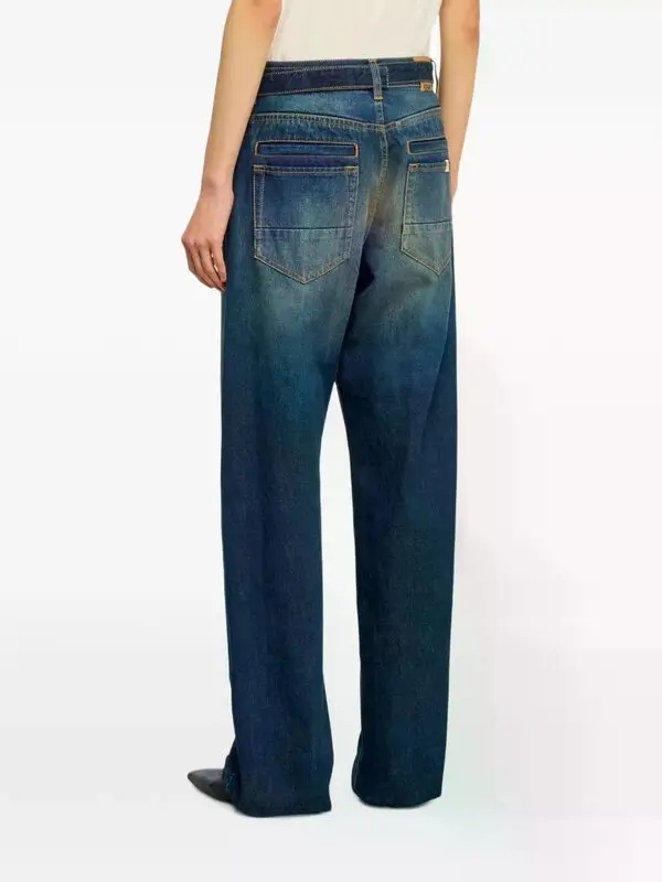 SEMICOUTURE Cynthia Belted Faded-effect Jeans
