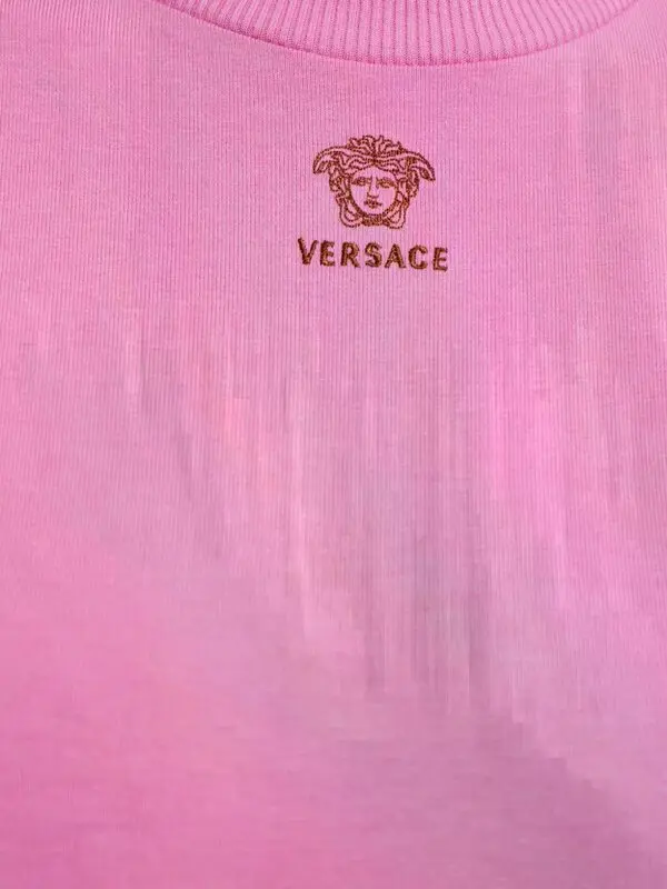 Versace Embroidered-logo Stretch Cotton-jersey Bodysuit