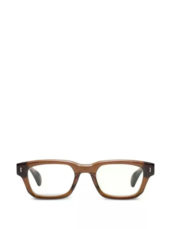 PETER AND MAY Eclaireur Square-frame Glasses - Brown
