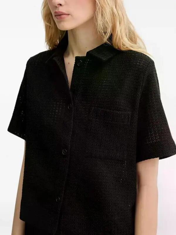 Marc O'polo Crochet-knit Patch-pocket Shirt