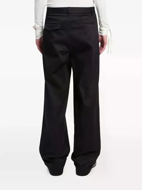 ANN DEMEULEMEESTER Cotton-drill Straight-leg Trousers