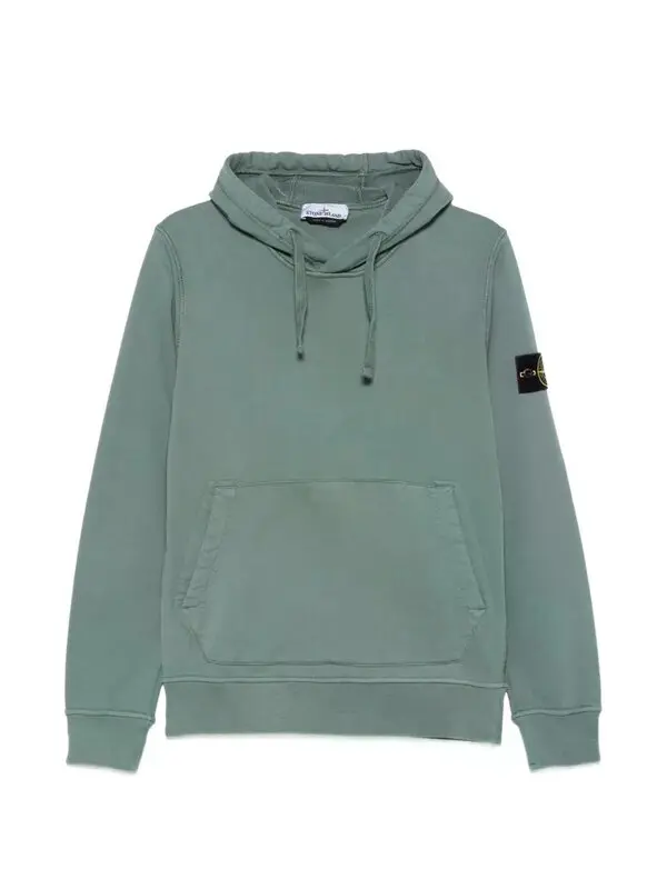 Stone Island Logo-patch Hoodie - Green