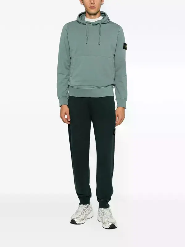 Stone Island Logo-patch Hoodie - Green