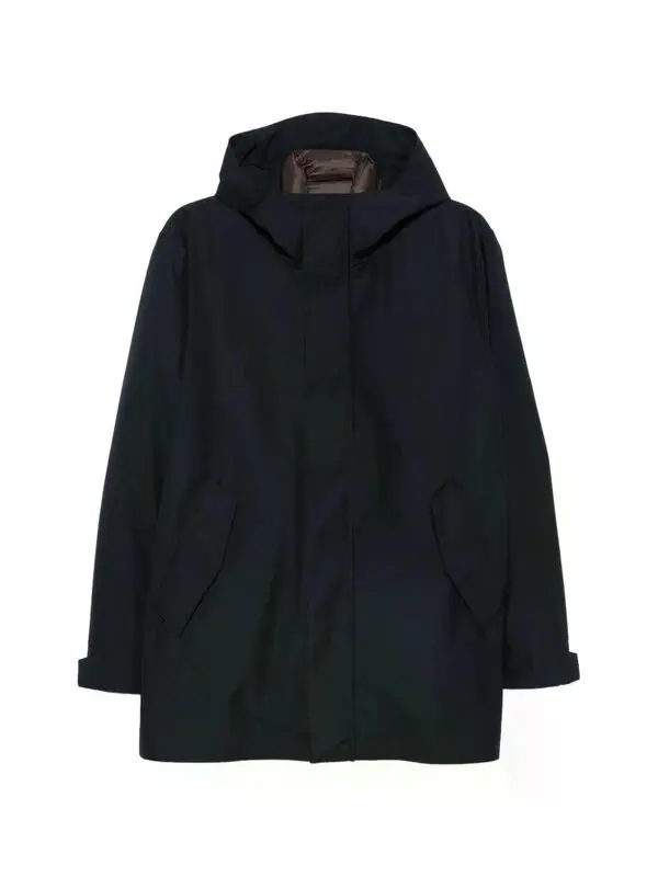 ON THE BUND Hooded Zip-up Layered Parka
