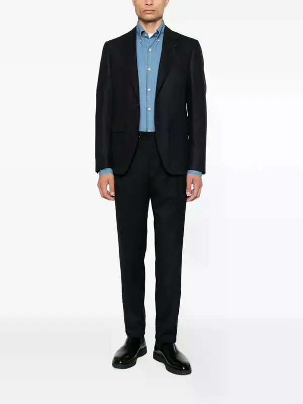 LARDINI Flap-pocket Single-breasted Blazer