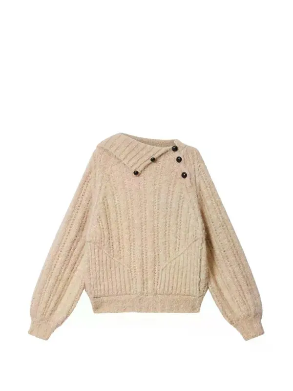 Isabel Marant Étoile Lily Alpaca Button-detail Boileed Wool Sweater