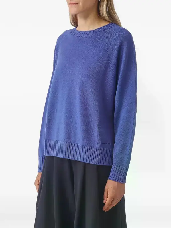 Max Mara Raglan-sleeve Ribbed-trim Sweater