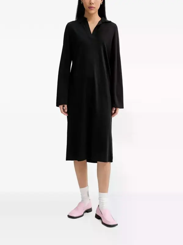 Marc O'polo Long-sleeve Polo-collar Midi Dress