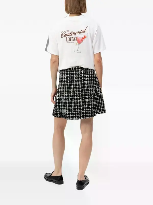 Hugo A-line Miniskirt In Checked Boucl