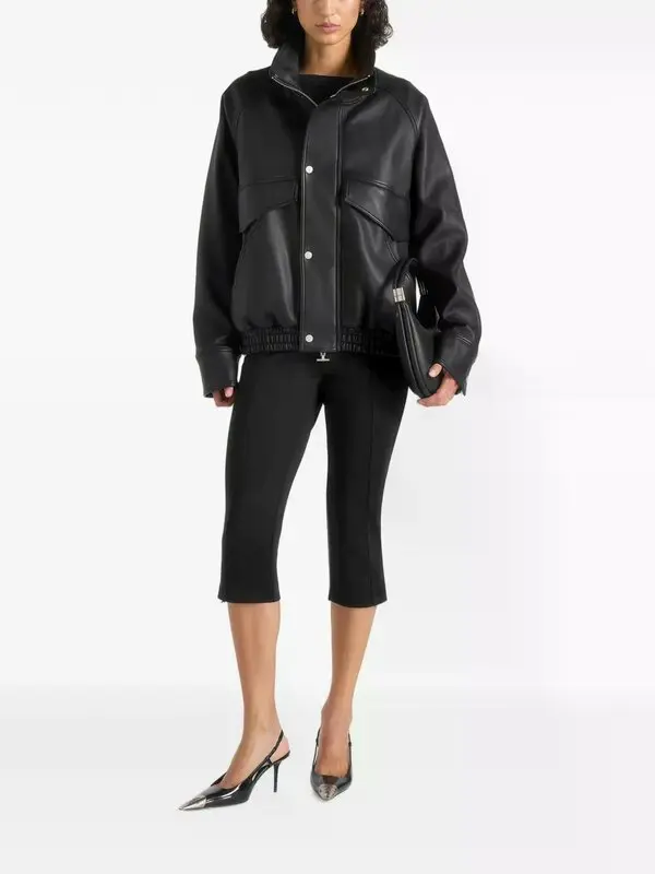 Manière De Voir Leather Bomber Jacket