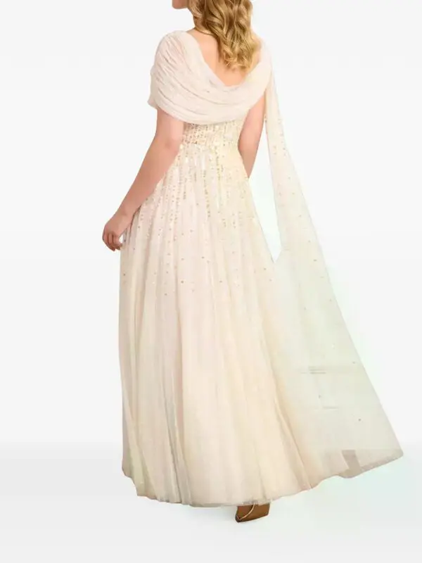NEEDLE & THREAD Moonlight Sequin Draped Gown
