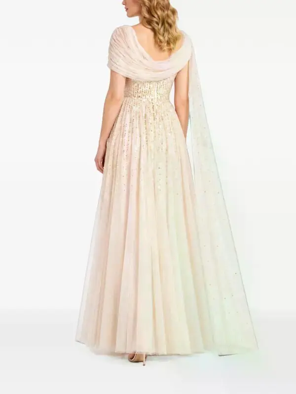 NEEDLE & THREAD Moonlight Sequin Draped Gown
