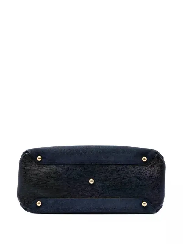 Burberry 2018-2023 Medium Suede And Calfskin Banner Satchel
