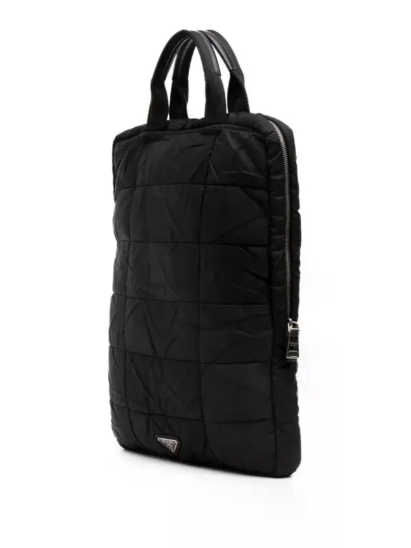 Prada 2013-2026 Tessuto Bomber Vertical Laptop Bag Business Bag