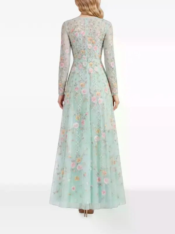 NEEDLE & THREAD Garden Rose Long-sleeve Gown