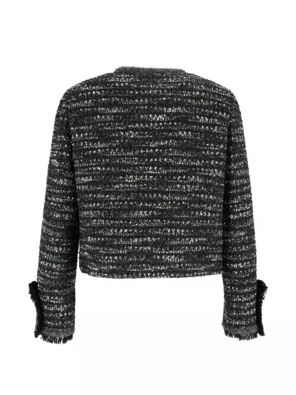 Emporio Armani Tweed Fringed Jacket