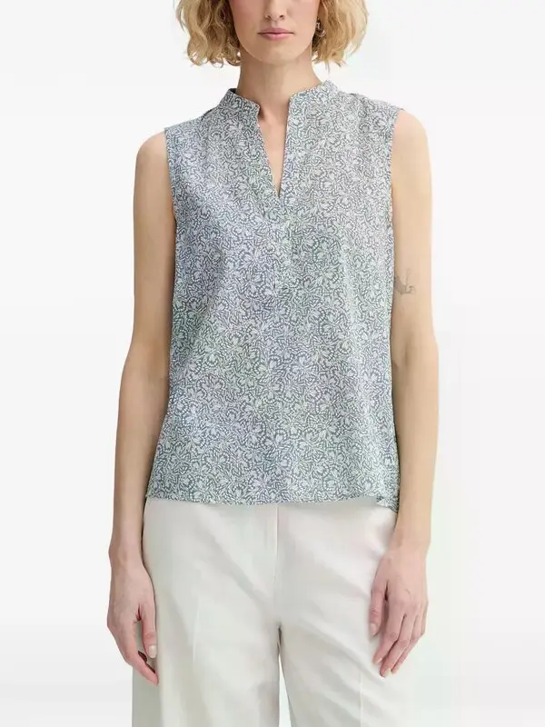 Marc O'polo Butterfly-print Sleeveless Blouse