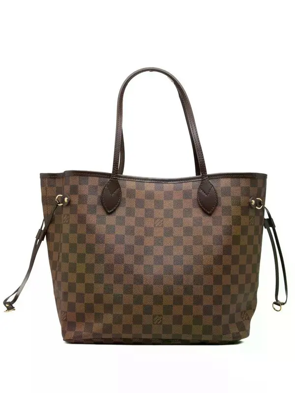 LOUIS VUITTON 2009 Damier Ebene Neverfull Mm Tote Bag