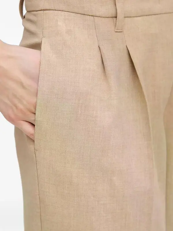 MARC AUREL Pleated-detail Turn-up-cuff Trousers