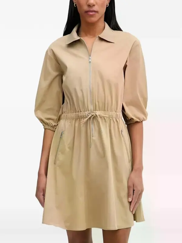 Marc O'polo Zip-up Drawstring-waist Mini Dress