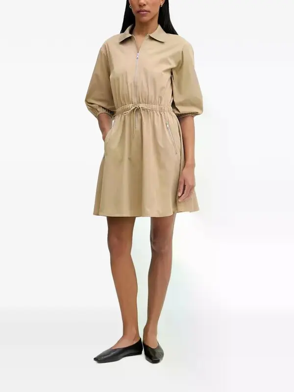 Marc O'polo Zip-up Drawstring-waist Mini Dress