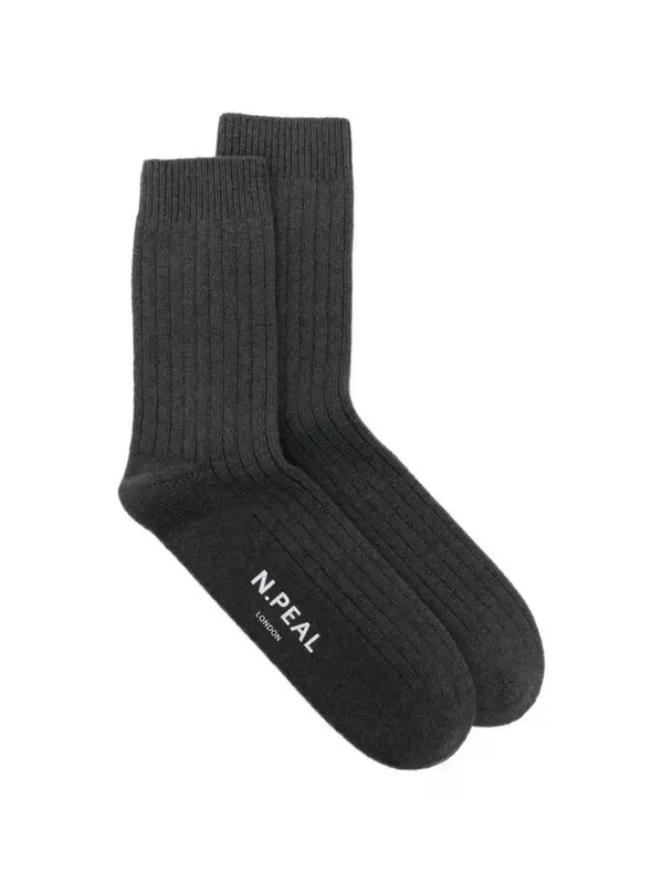 N.peal Ribbed House Socks