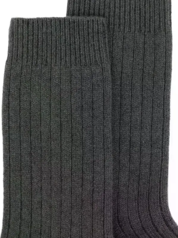 N.peal Ribbed House Socks