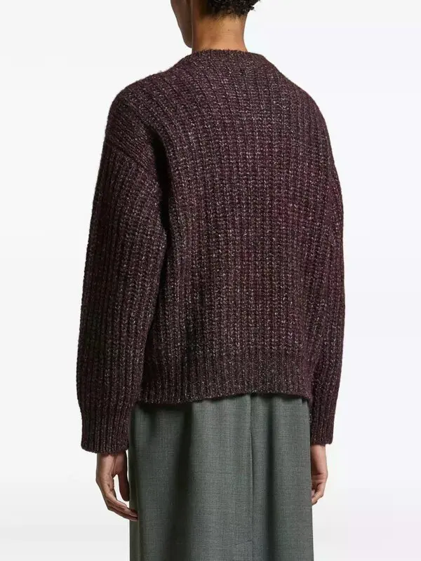 Peserico Chunky-knit Crew-neck Sweater - Red