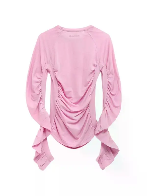 JW Anderson Ruched Long-sleeve Top - Pink