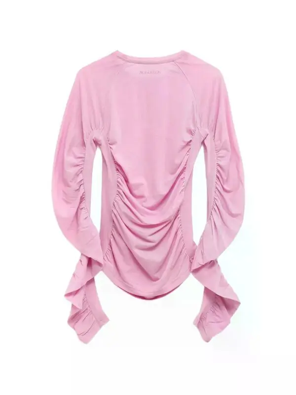 JW Anderson Ruched Long-sleeve Top - Pink