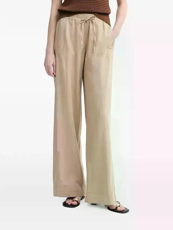 Marc O'polo Drawstring Wide-leg Trousers - Neutrals