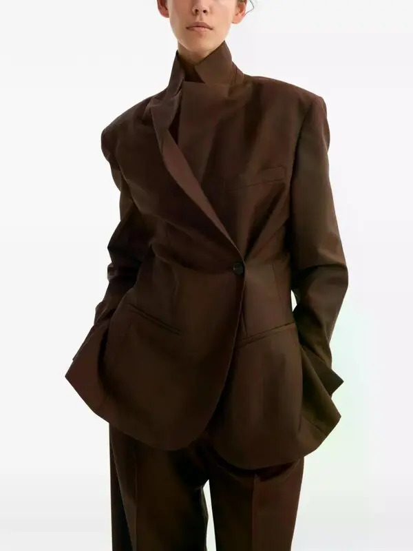 RÓHE Piqué Overlap Suit Jacket