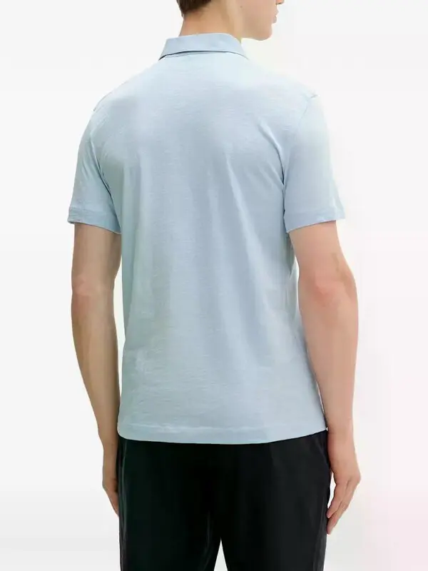 Marc O'polo Slub-texture Logo-embroidered Polo Shirt
