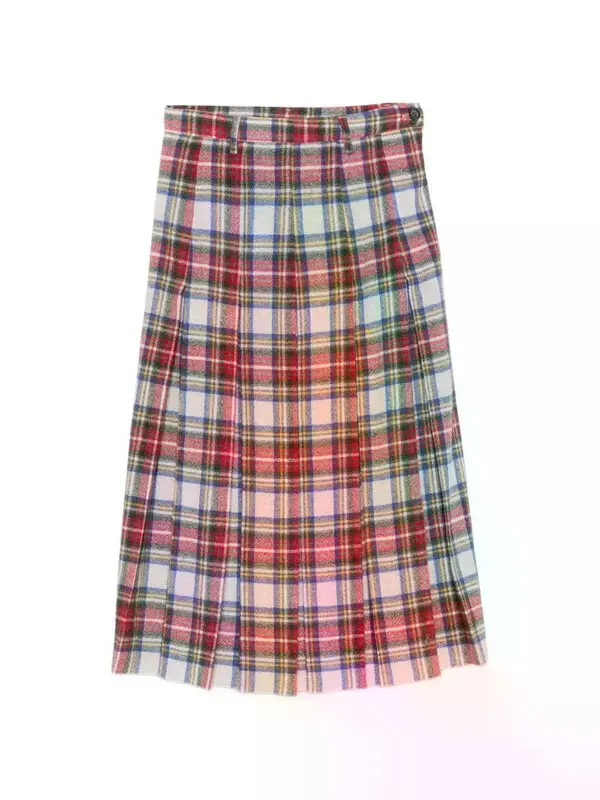 MAISON MARGIELA Tartan-check Pleated Midi Skirt