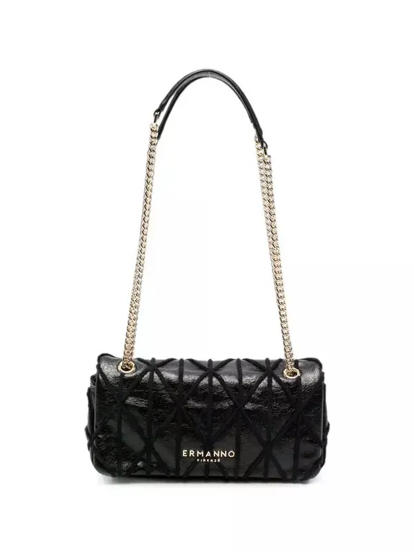 ERMANNO FIRENZE Crinkled-effect Lace-up Shoulder Bag